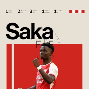 Bukayo Saka Arsenal Poster Instant Download - Etsy