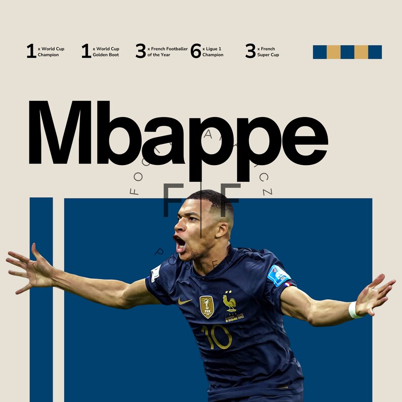 Kylian Mbappe France Poster - Instant Download - Etsy