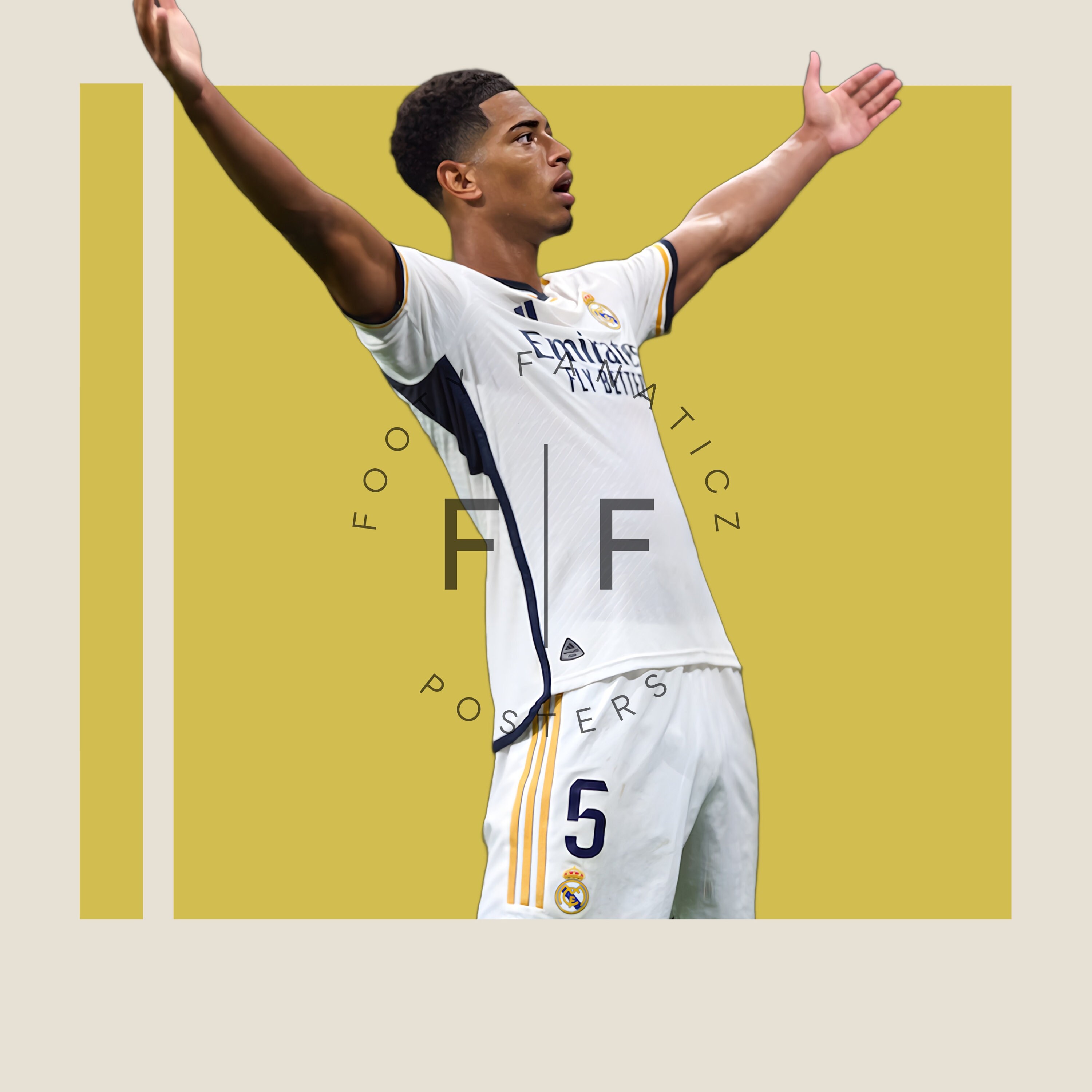 Jude Bellingham Real Madrid Poster - Instant Download - Etsy