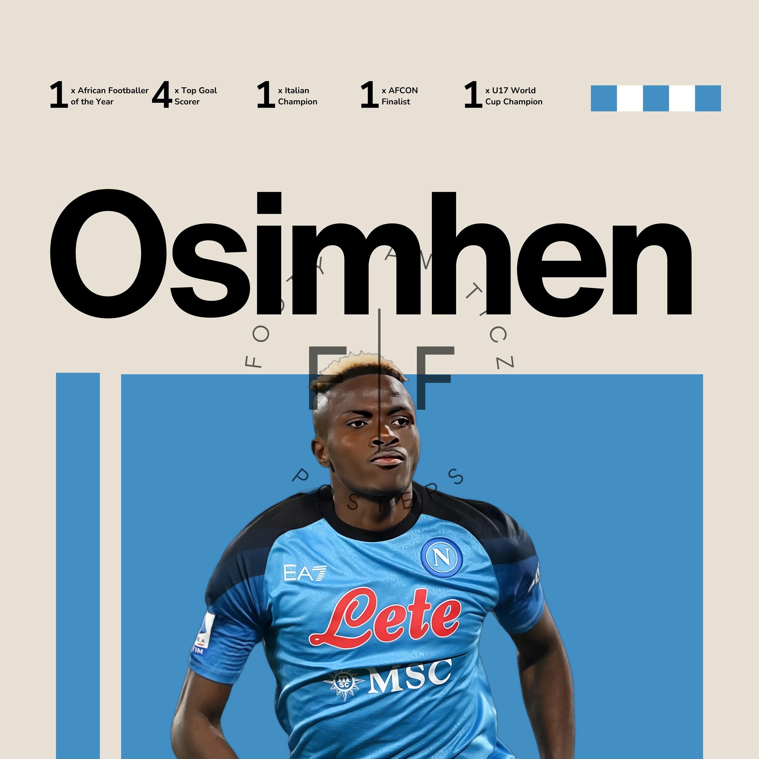 Victor Osimhen Napoli Poster Instant Download - Etsy