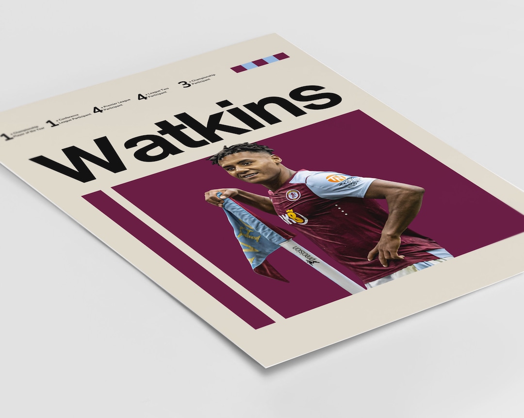 Ollie Watkins Aston Villa Poster Instant Download - Etsy