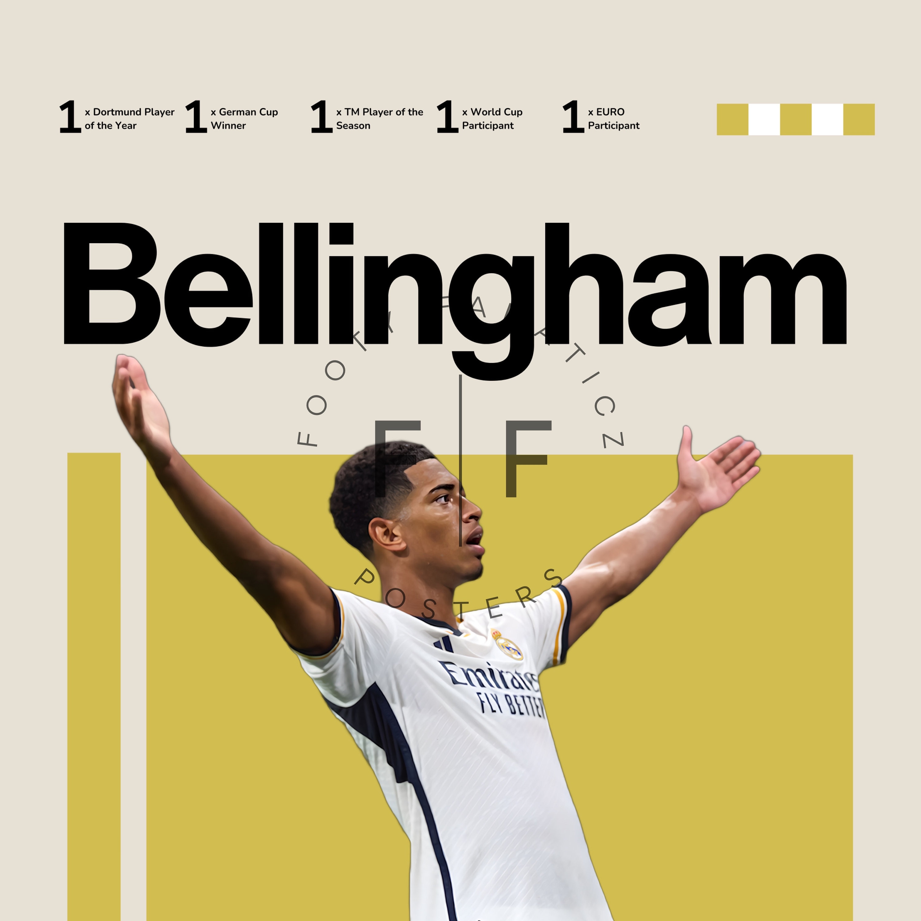 Jude Bellingham Real Madrid Poster - Instant Download - Etsy