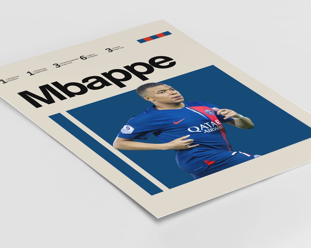Kylian Mbappe Paris Saint Germain Poster Instant Download - Etsy