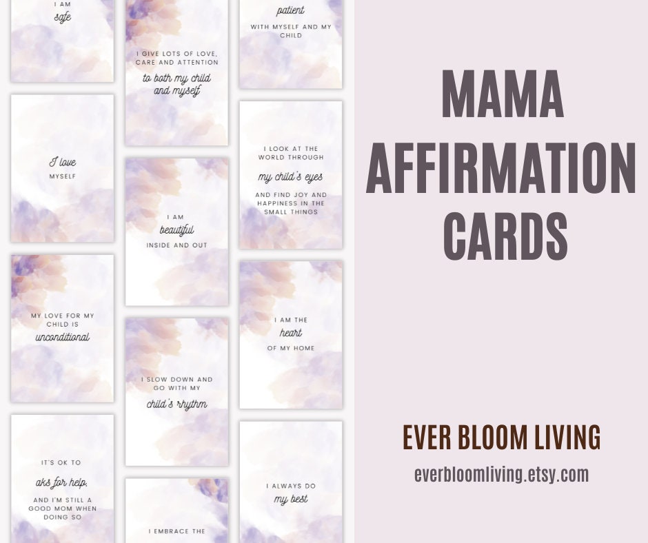 30 Mama Affirmation Cards | Printable | Positive Motherhood ...