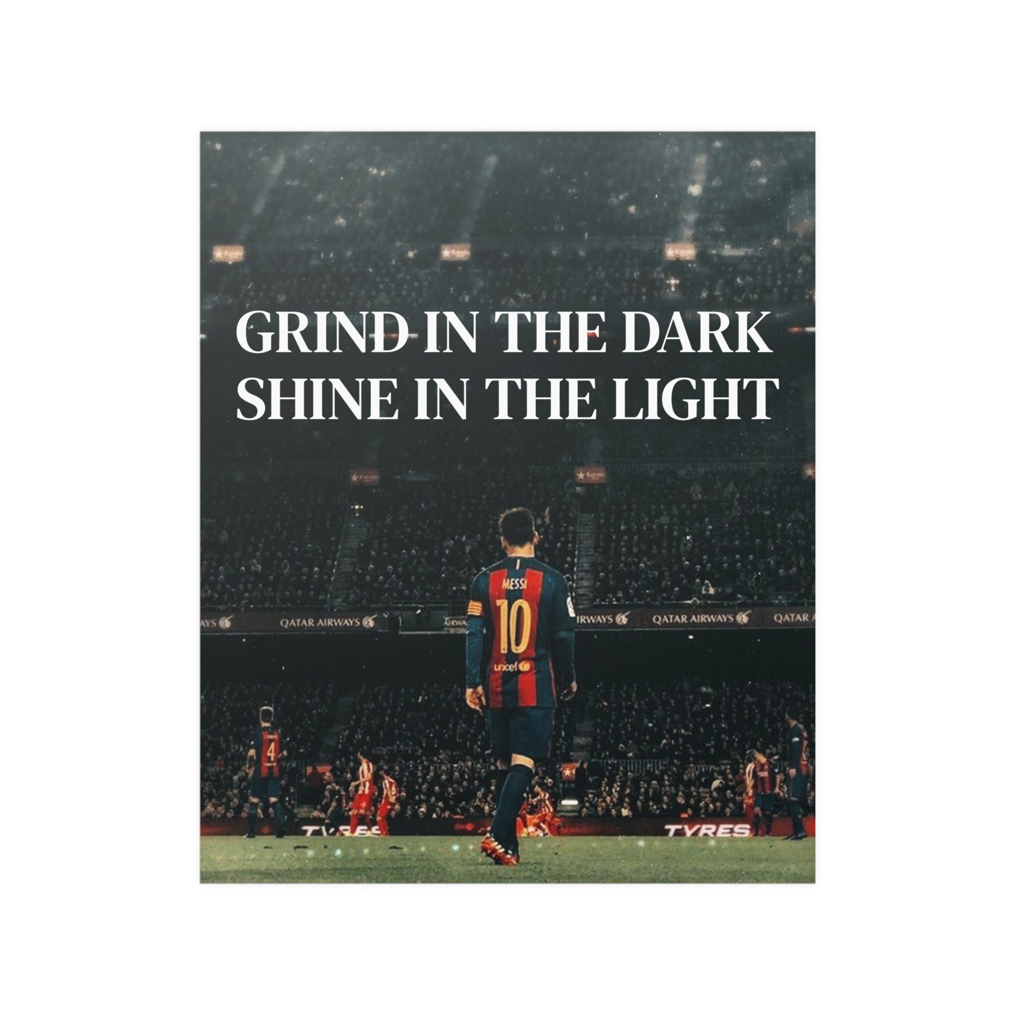 Lionel Messi Motivational Satin Posters (210gsm), Gift, Soccer Poster ...