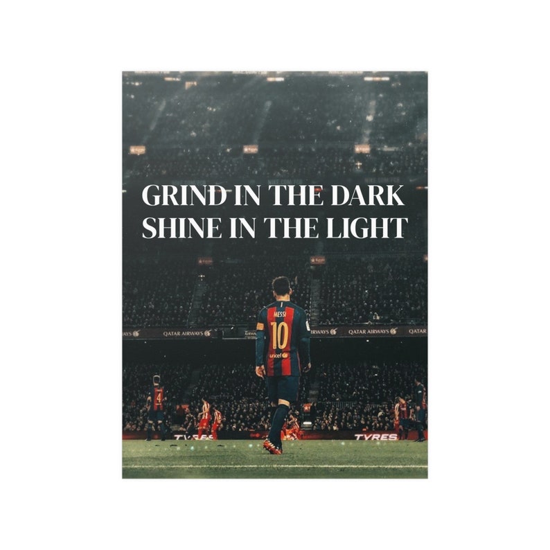 Lionel Messi Motivational Satin Posters (210gsm), Gift, Soccer Poster ...