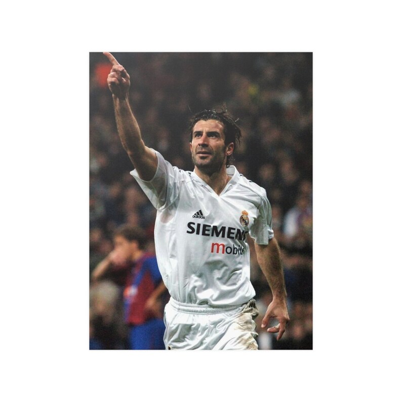 Luís Figo Real Madrid Satin Posters (210gsm), Football Legends Canvas ...