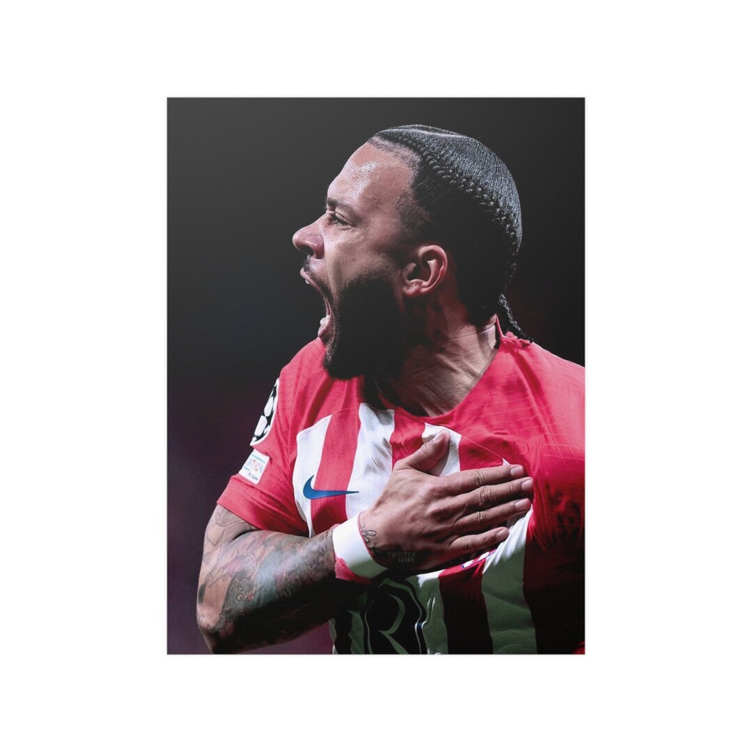 Memphis Depay Atlético Madrid Satin Posters (210gsm), Wall Decor, Wall ...