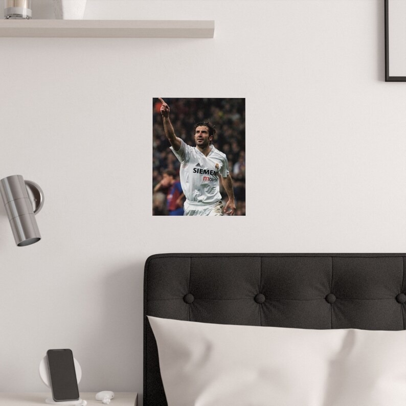 Luís Figo Real Madrid Satin Posters (210gsm), Football Legends Canvas ...