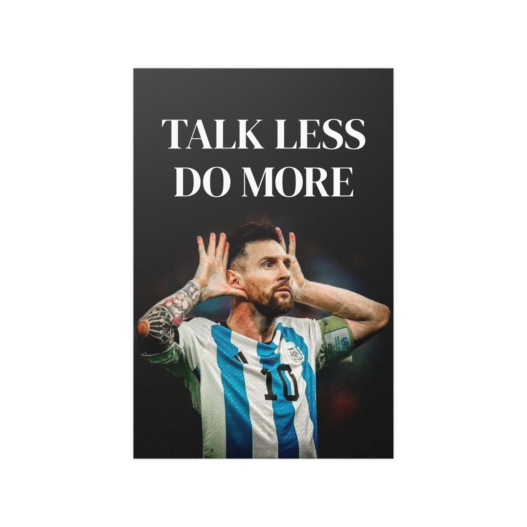 Messi Motivational Satin Posters (210gsm),wall Art, Soccer Decor,soccer ...