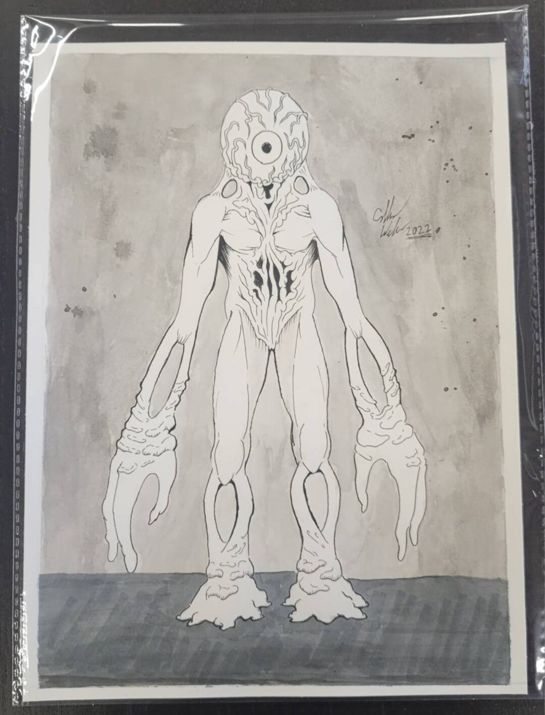 Eyeball Cyclops Pen and Ink Sketch - Etsy