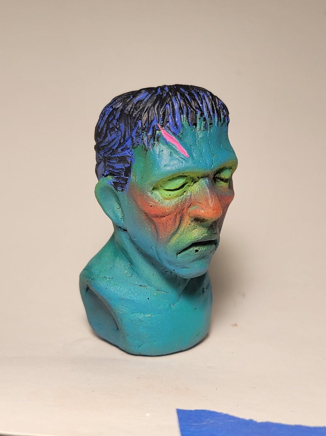 Mini Frankenstein Monster Bust - Etsy