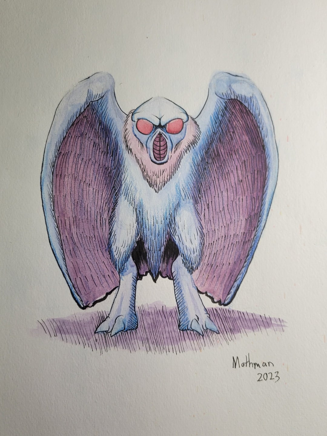 Mothman Illustration - Etsy