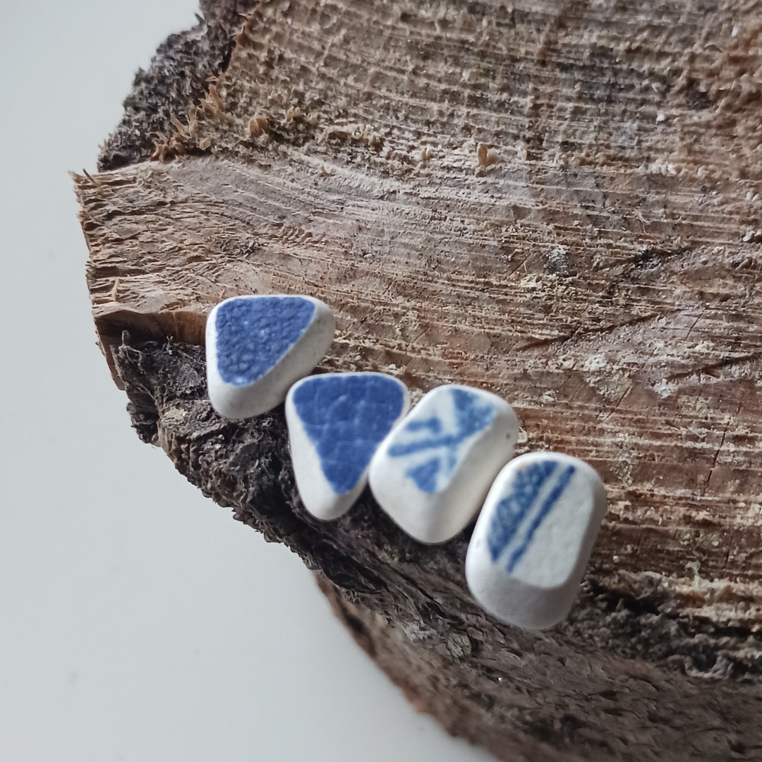 Scottish Seapottery Stud Earrings, Sea Pottery Earrings, Winzige ...