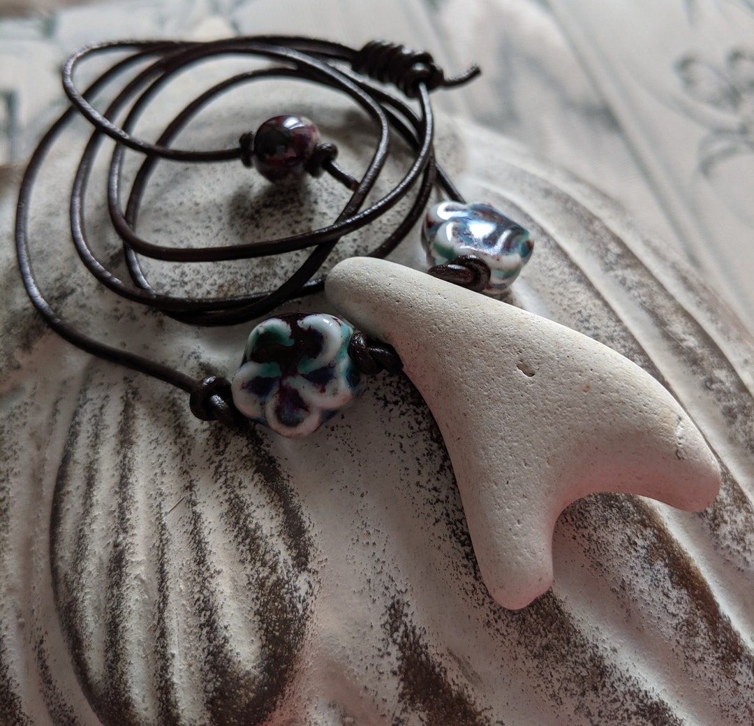 Sea Pottery Collar, Beach Pottery Collar, Sea Pottery Necklace, Surfer ...