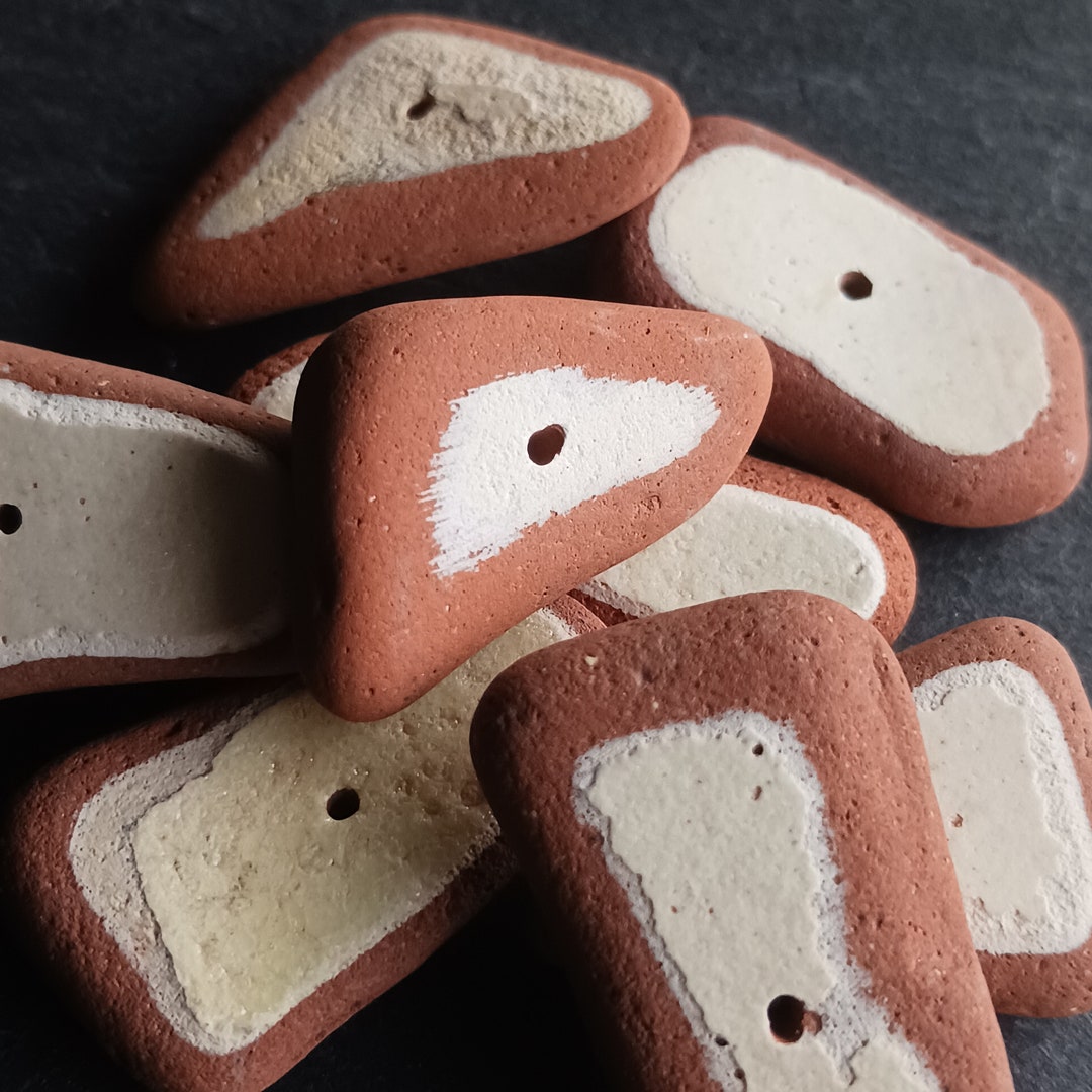 Sea Pottery Buttons, Beach Pottery Buttons, Meerk Keramik Buttons ...