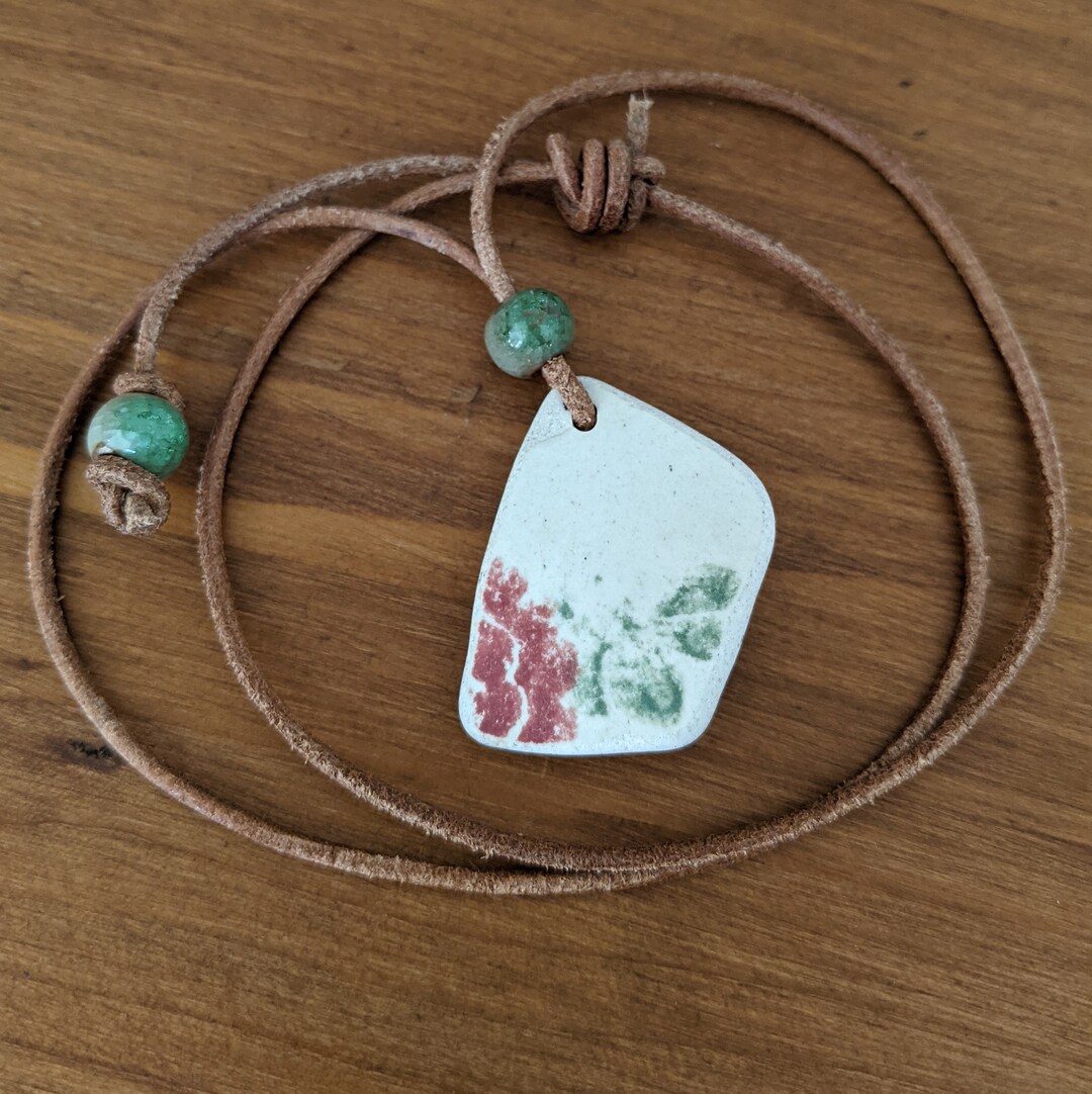 Sea Pottery Collar, Beach Pottery Collar, Sea Pottery Necklace, Surfer ...