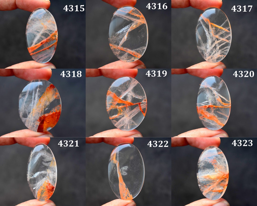 Fire Quartz Heart / Hematoid Quartz Heart / Fire Quartz, Hematoid, Red ...