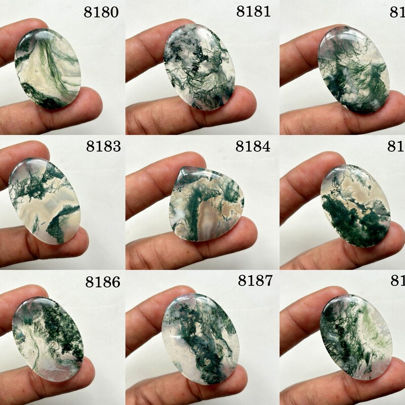 Moss Agate Cabochon - Etsy