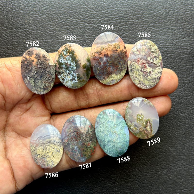 Moss Agate Cabochon - Etsy