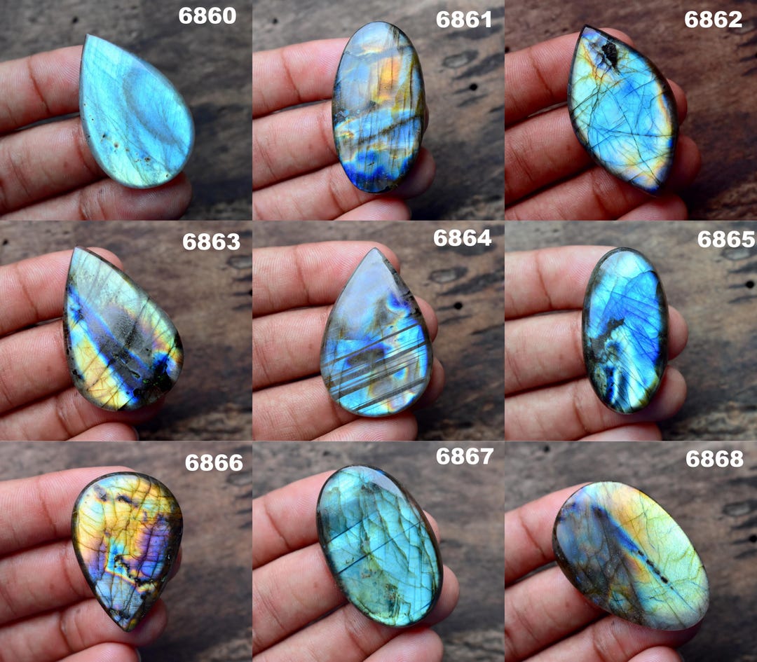 Natural Multicolor Labradorite Cabochon Wholesale Both Side Polished ...