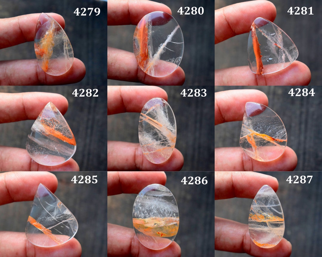 Fire Quartz Heart / Hematoid Quartz Heart / Fire Quartz, Hematoid, Red ...