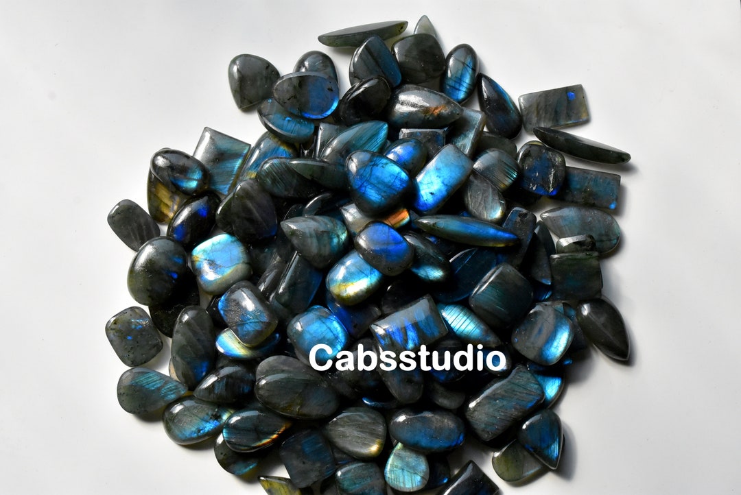 LABRADORITE CABOCHON LOT, Blue Fire Wholesale Labradorite Gemstone Lot ...