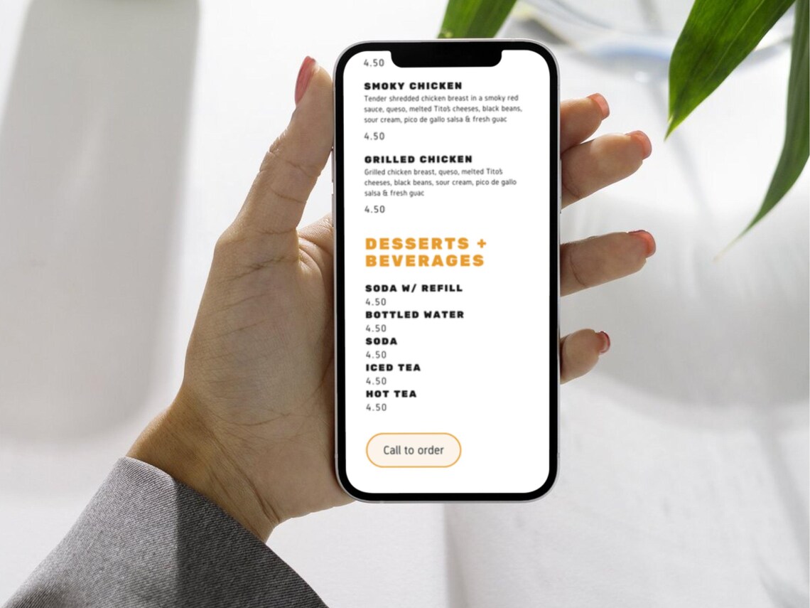 Restaurant Mobile Menu Canva Template: Food Truck & Cafe (PDF) - Etsy