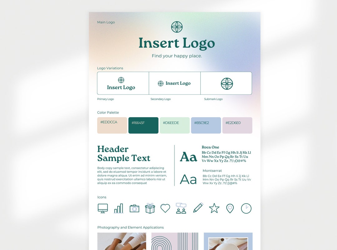 Pastel Brand Kit Canva Template: DIY Mood Board (digital Download) - Etsy
