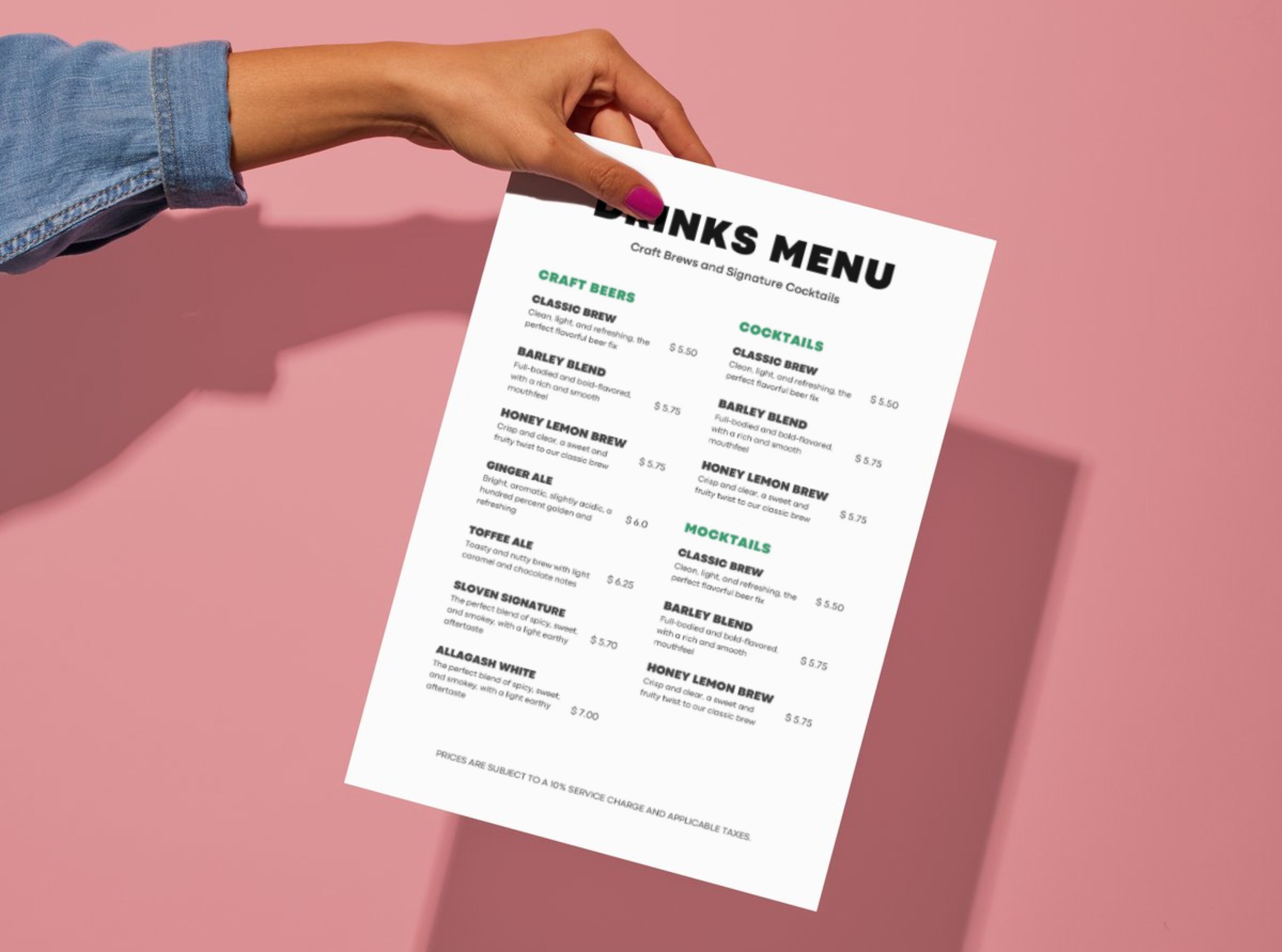Restaurant Menu Canva Template | Food and Drinks Menu Set | Food Truck ...