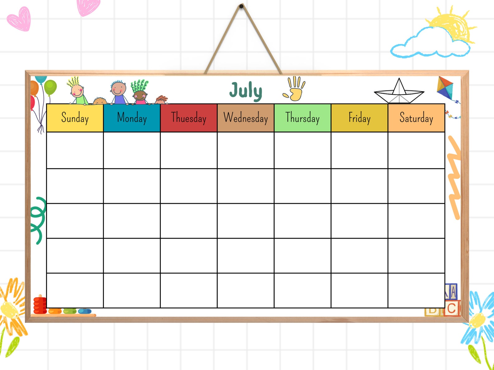 Summer Fun Printable Planner for Kids: Your Guide for July and August ...