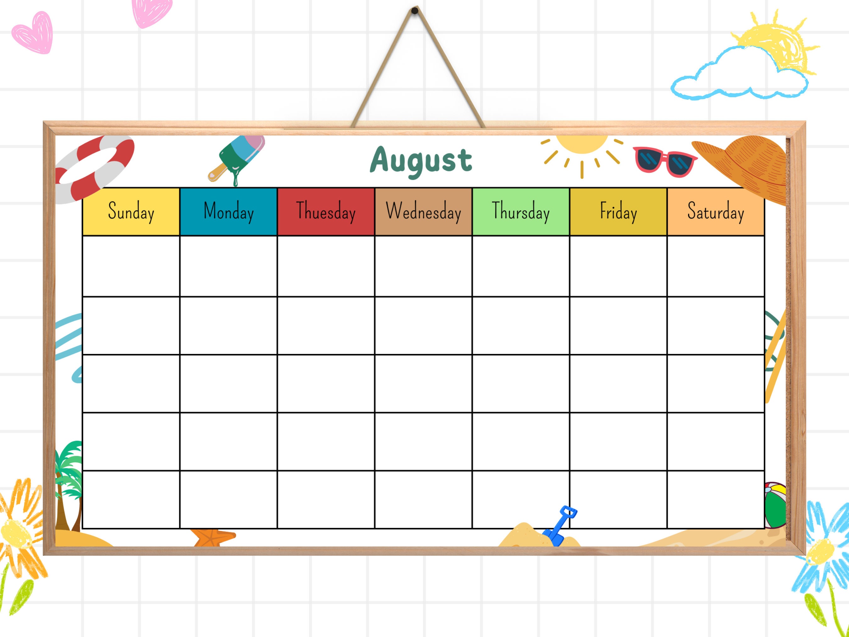 Summer Fun Printable Planner for Kids: Your Guide for July and August ...