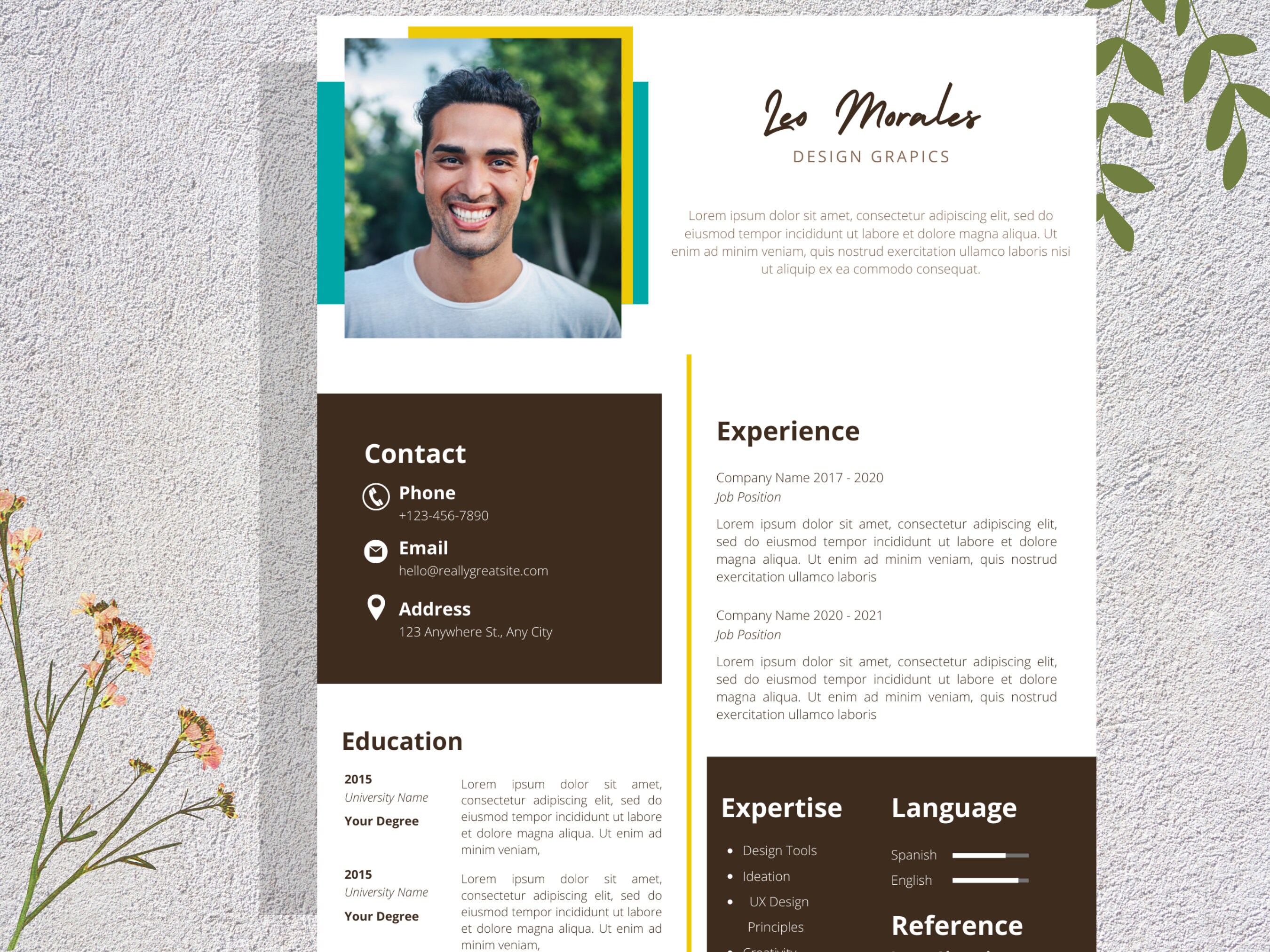 Design & Creative Resume Template - Etsy