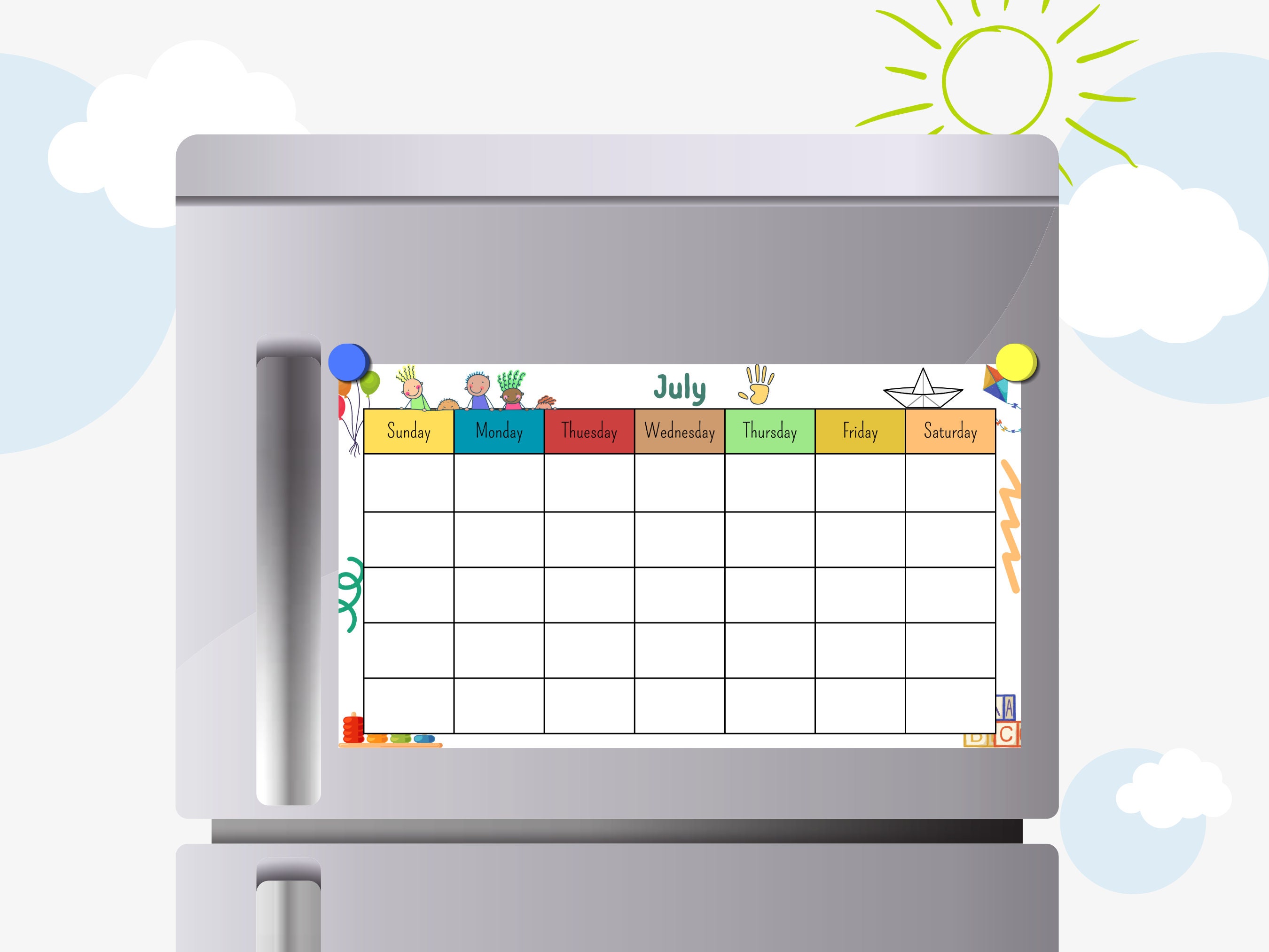 Summer Fun Printable Planner for Kids: Your Guide for July and August ...