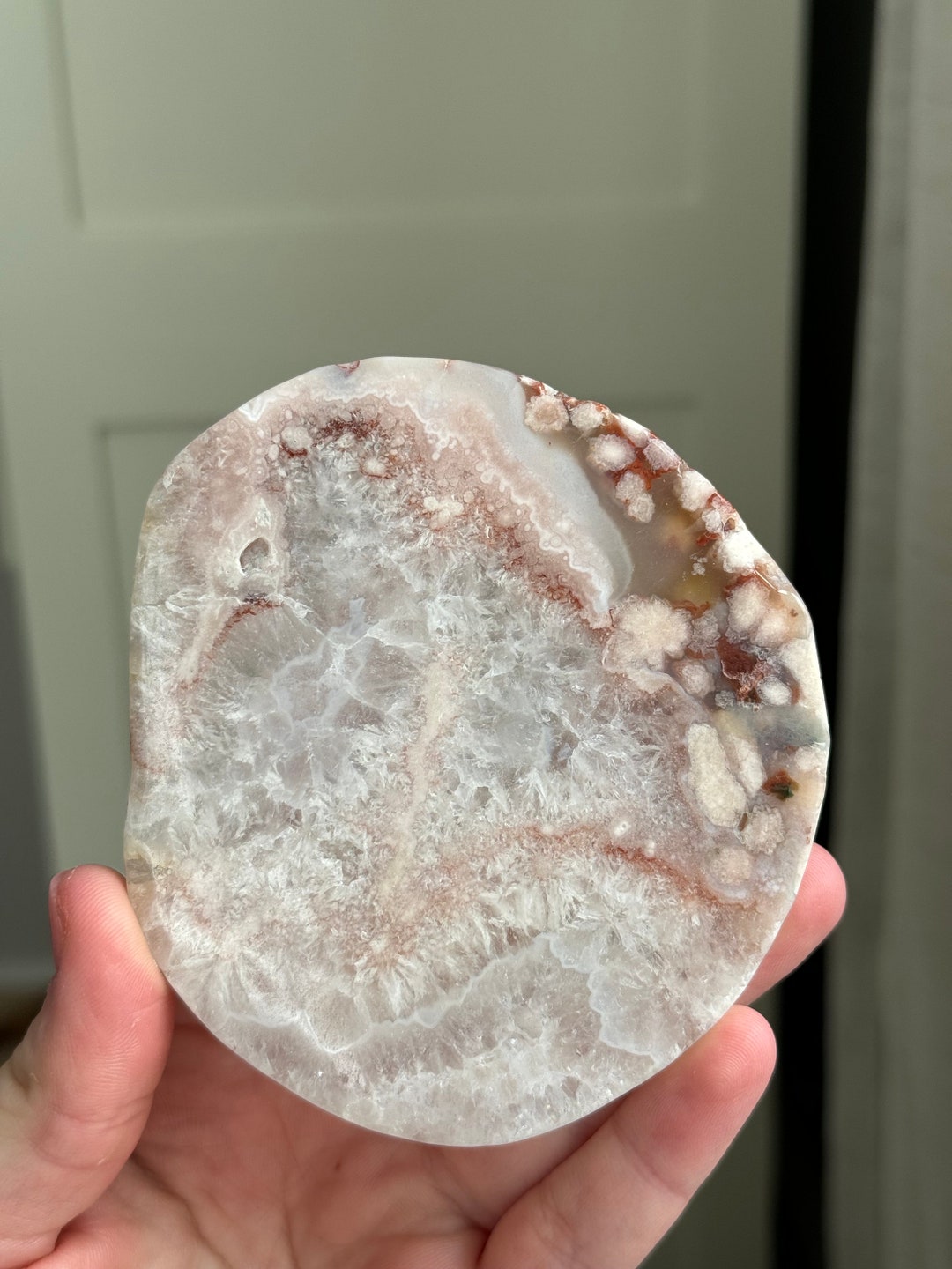 Beautiful Flower Agate Slab With Beautiful Quartz and Flower Formations ...