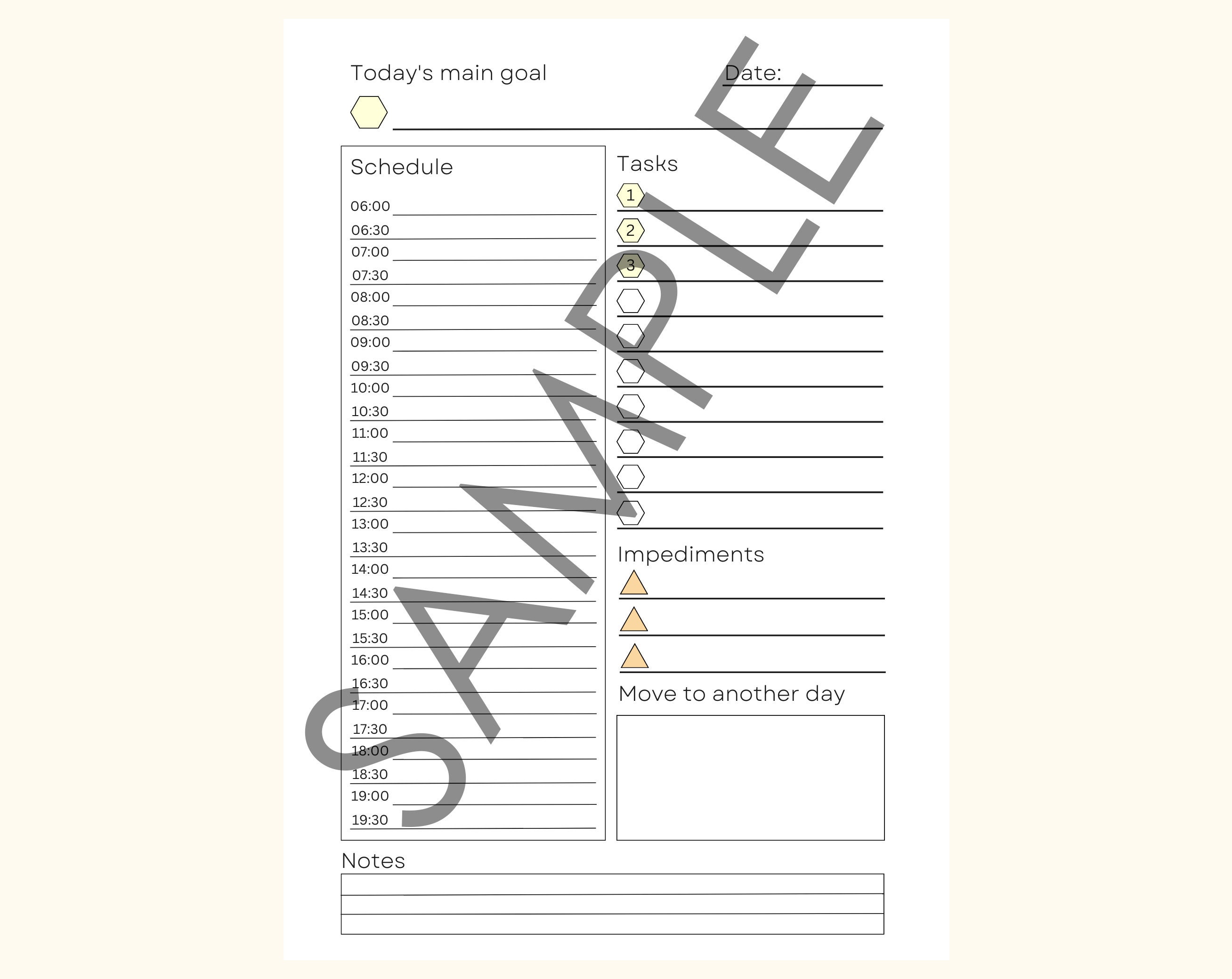Daily Work Planner Increased Productivity Digital Version AND Printable ...