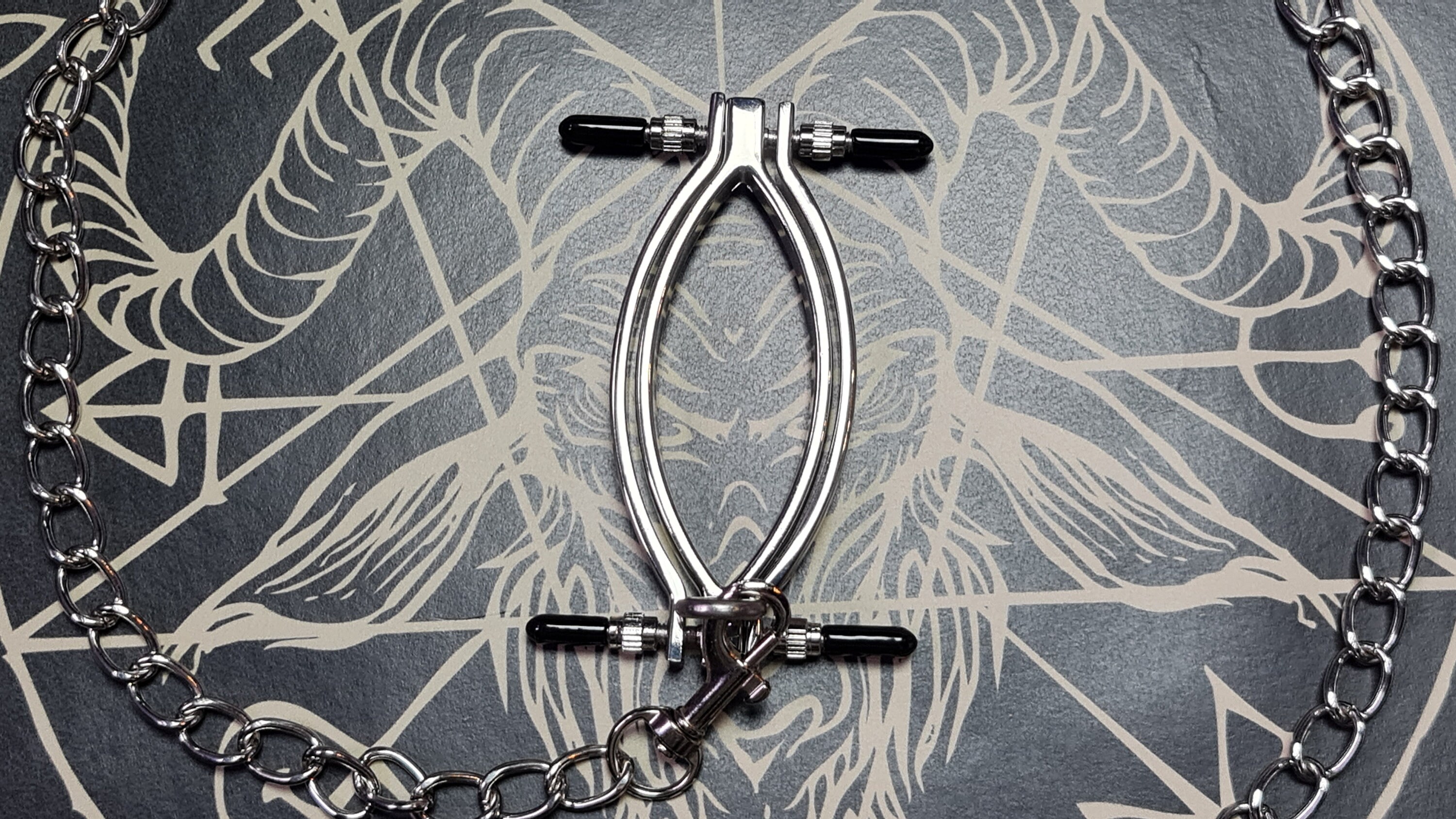 BDSM Pussy Clamp With Leash: Pain Sensation Kink Fetish Medical Play - Etsy