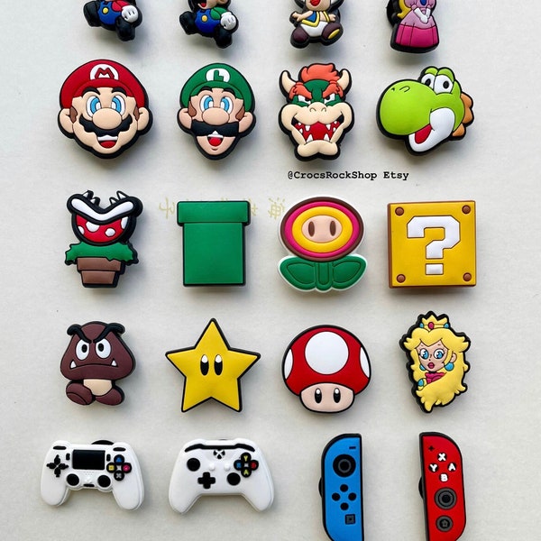 Mario and Luigi Croc Jibbitz - Etsy