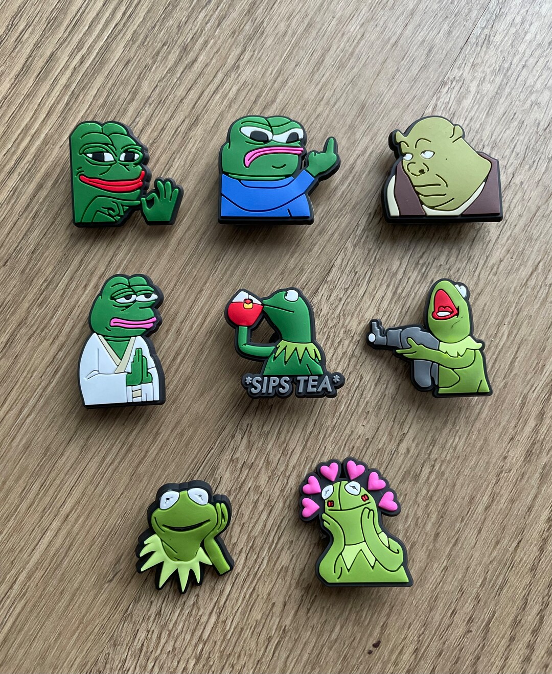 Shrek Kermit Pepe Crocs Charms for Jibbitz Funny Meme Shoe - Etsy