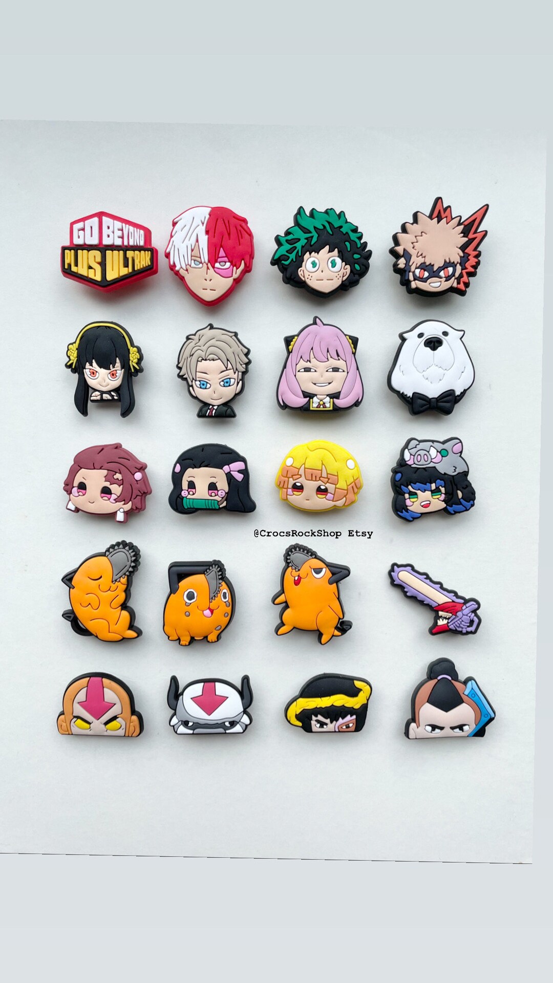Anime Crocs Charms Mha Bnha Jibbitz Manga Shoe Charms Chainsaw - Etsy