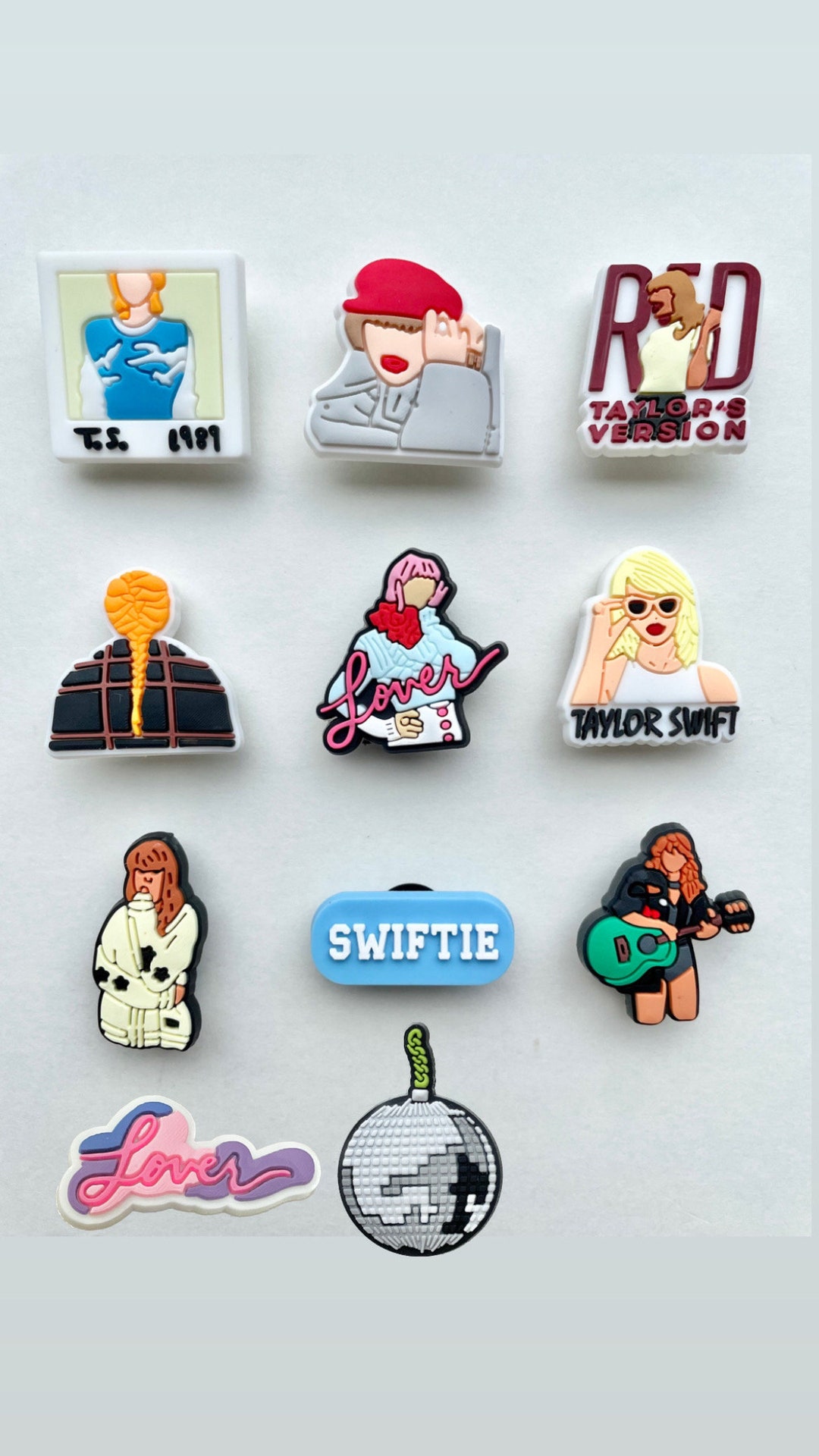 Taylor Swift Music Eras Tour Crocs Charms Swiftie Lover 1989 Taylors ...