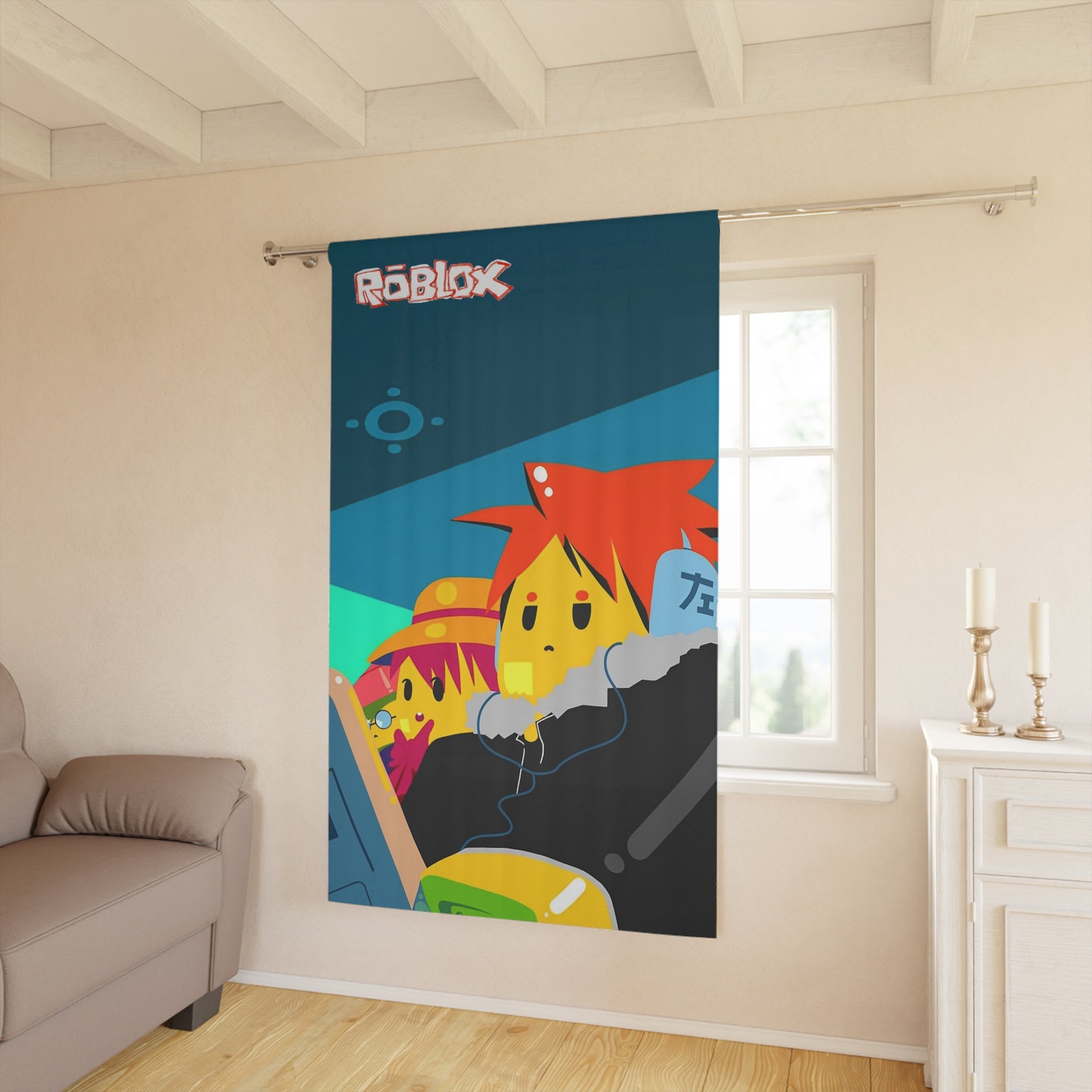 Cool Roblox Gaming Window Curtain - Etsy