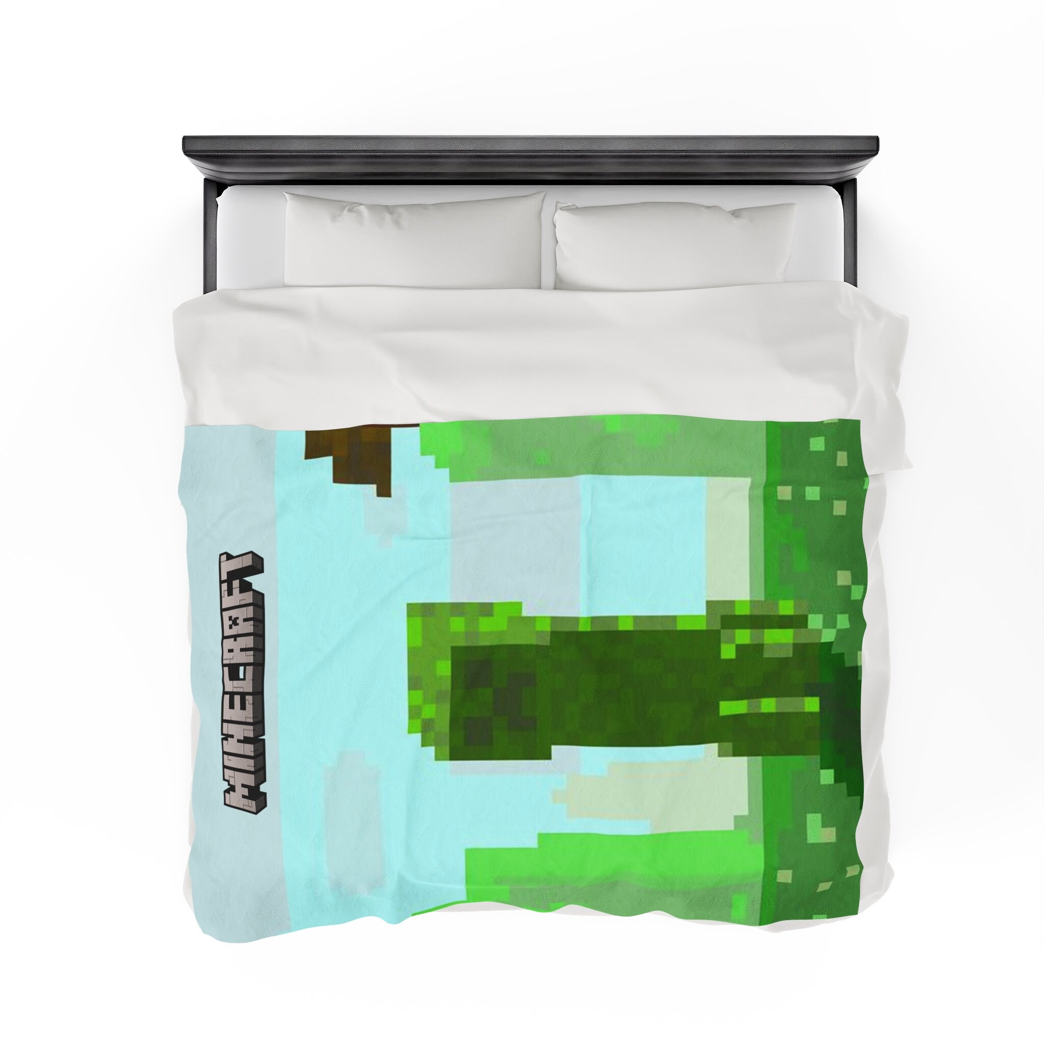 Velveteen Minecraft Creeper Plush Blanket (3 Sizes) - Etsy