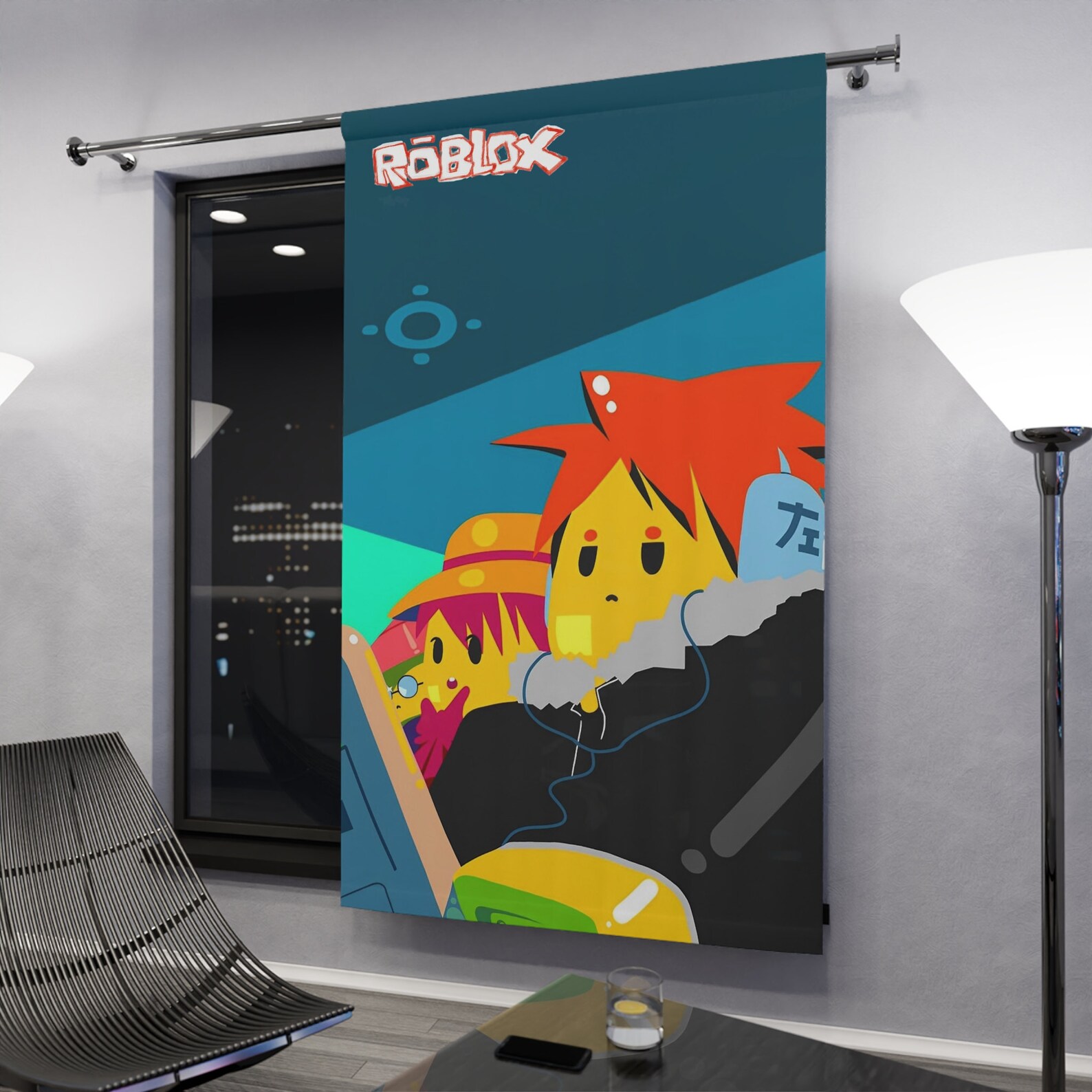 Cool Roblox Gaming Window Curtain - Etsy