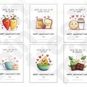 Food Puns Cute Valentine Cards, Funny Valentine's Day Printable Cards ...