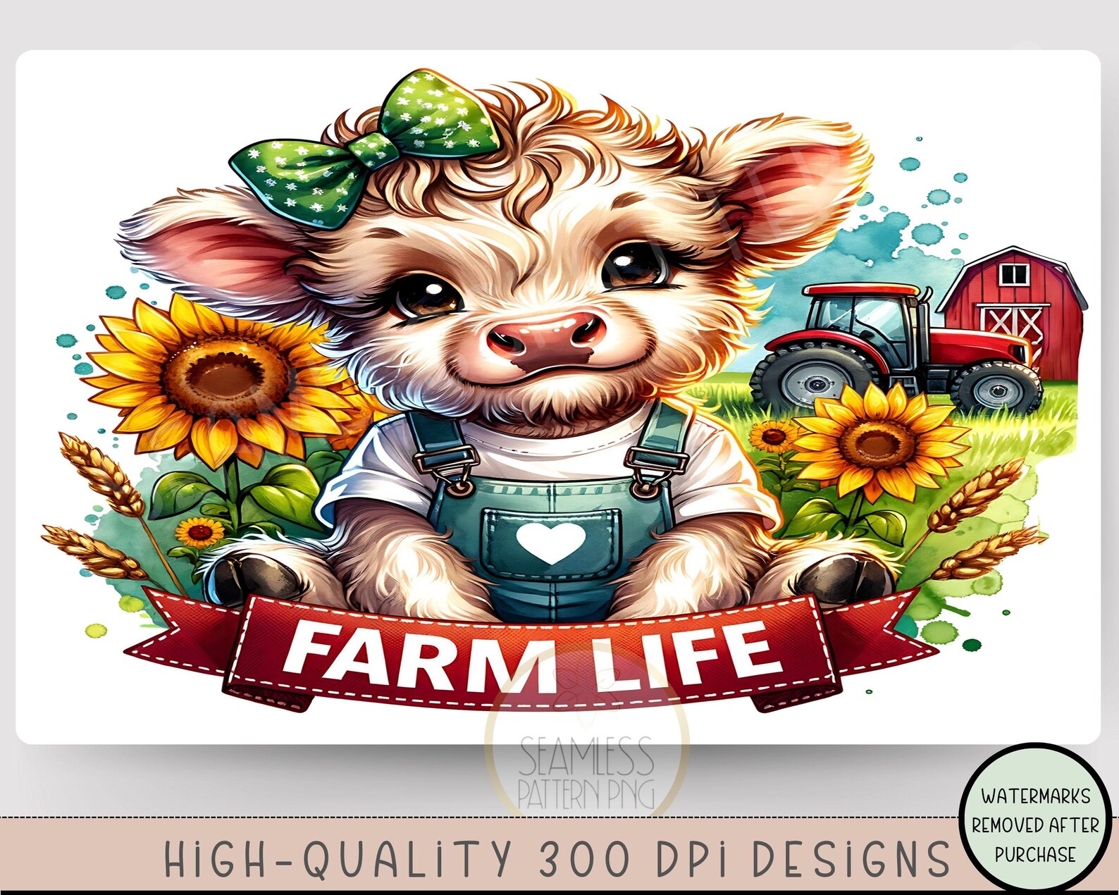 Farm Life 4 in 1 Can Cooler Tumbler Wrap, Highland Cow Sublimation ...