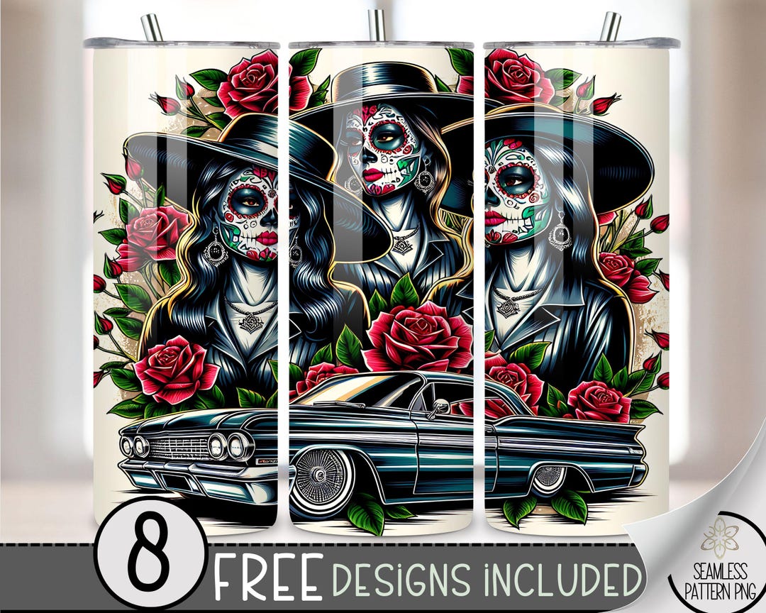 LA Chicano Girl Cholo 20oz Tumbler Wrap, Chicano Style Lowrider Girl ...