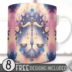 Libra 11oz Mug Template, Coffee Mug Png, 11 Oz Mug Wrap, Zodiac Mug ...