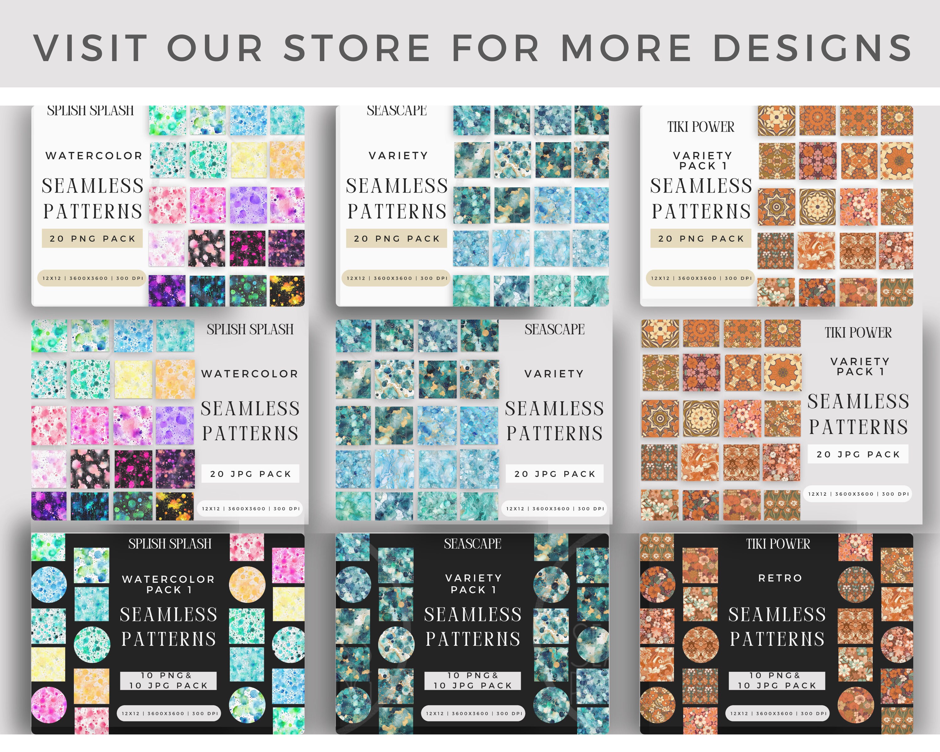 Digital Seascape Graphic Frame PNG Bundle, Blue Sea Foam Summer Beach ...