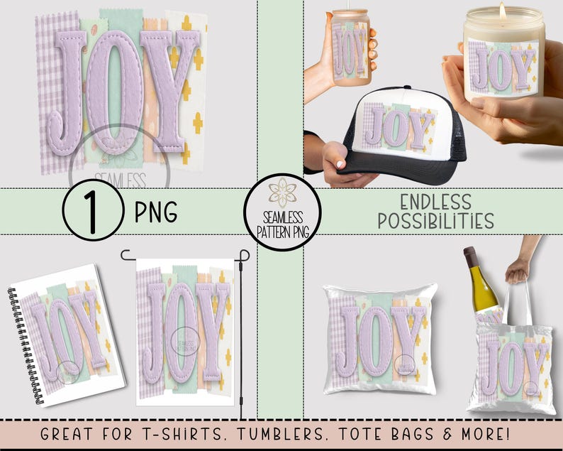 Diseño de sublimación Joy, gráfico DTF UV lavanda, parche falso PNG ...